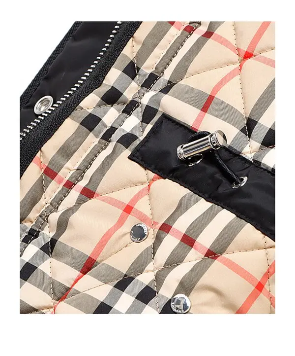 Burberry Diamond-quilted Drawstring Waist Hooded Jacket