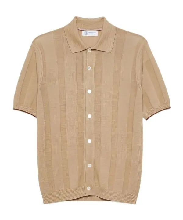 Brunello Cucinelli Ribbed Shirt - Nude