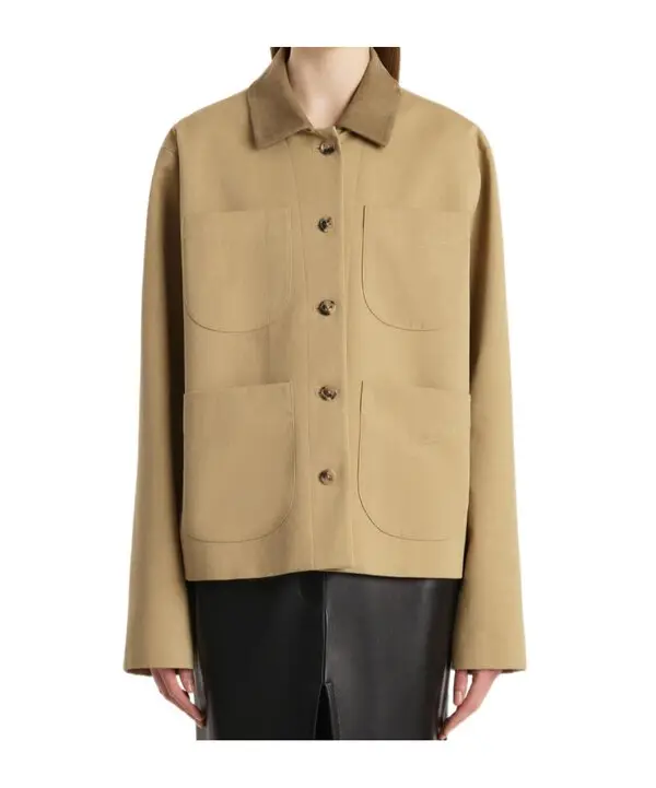 Khaite Single-breasted Jacket With Patch Pockets - Wheat