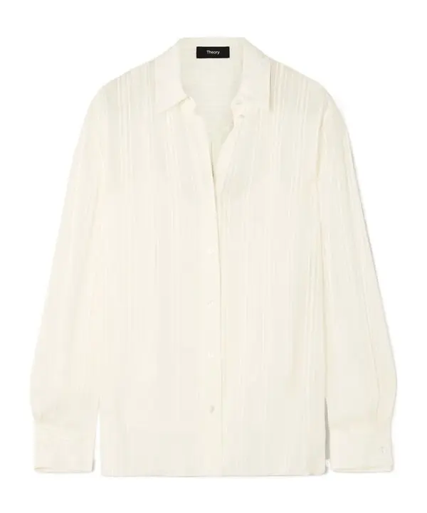Theory Striped Jacquard Shirt - Ivory