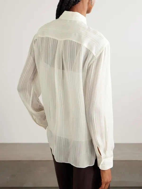 Theory Striped Jacquard Shirt - Ivory