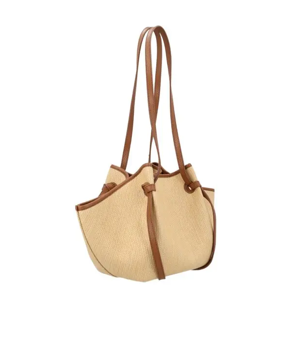 Yuzefi Raffia Tote Bag With Knotted Details