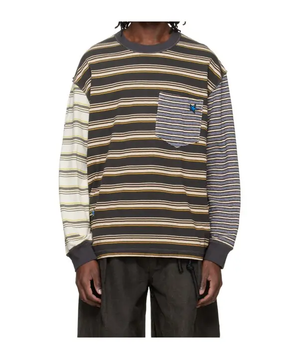 SONG FOR THE MUTE Oversized Crew Neck Pullover T-shirt - Multicolor