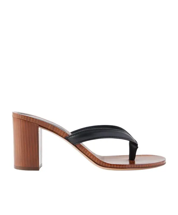 GIANVITO ROSSI Leather Thong Sandals - Brown