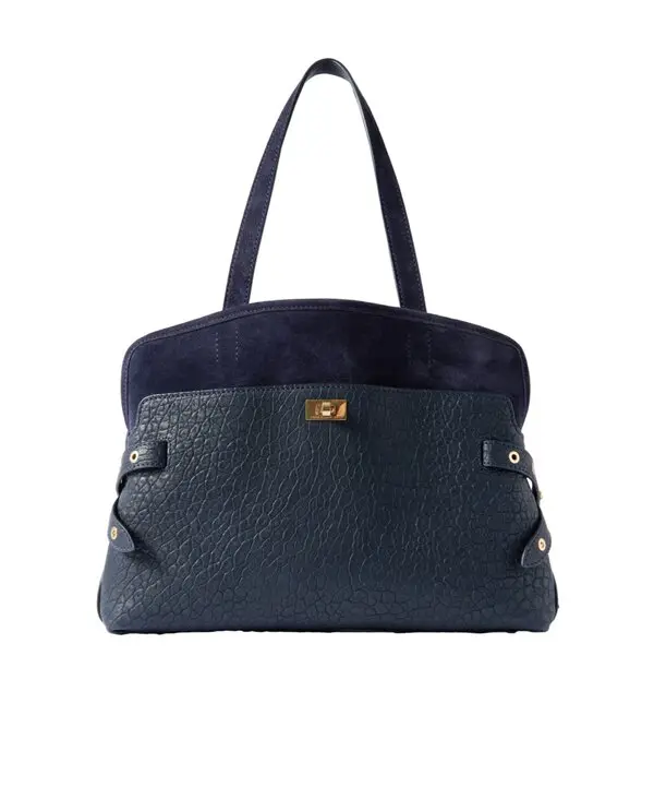 ANYA HINDMARCH Textured Leather And Suede Tote