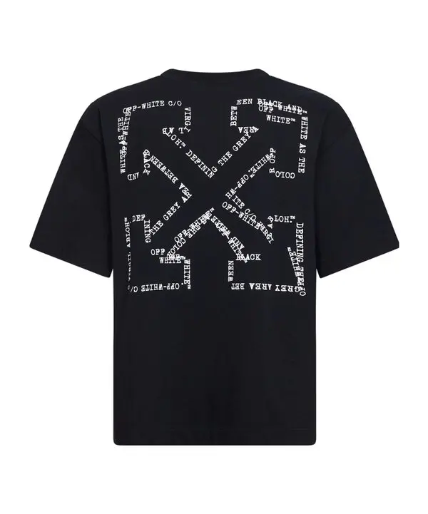 Off-White Text Arrow Print T-shirt - Black