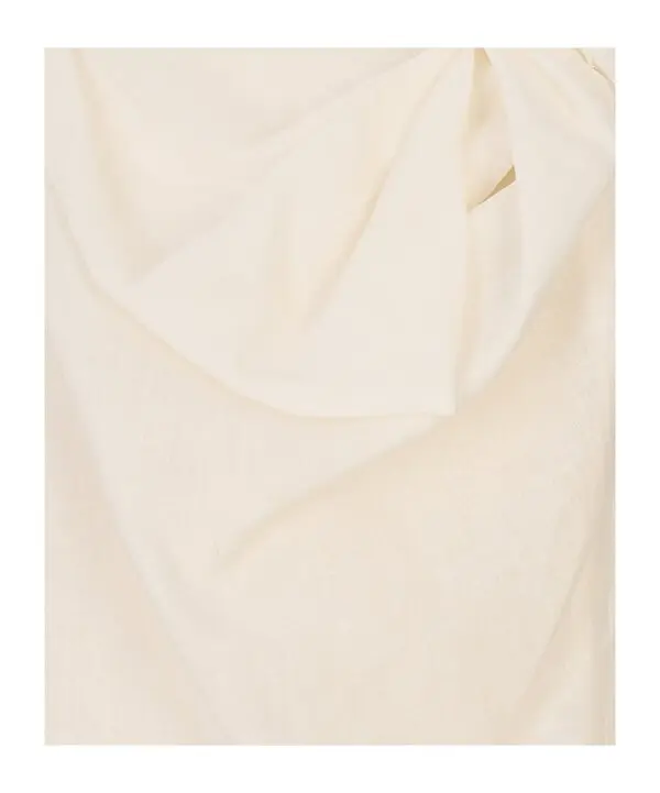 Fabiana Filippi Sleeveless Draped Top With Bow Neckline