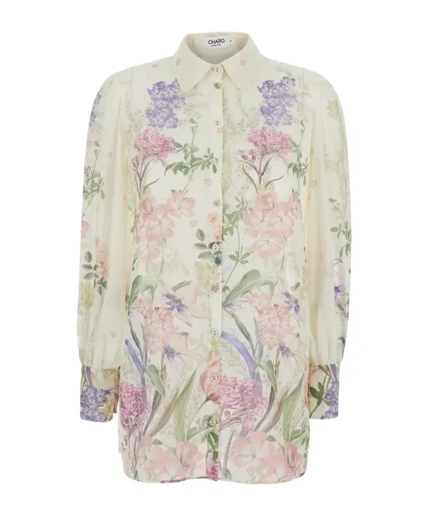 Charo Ruiz Ibiza Floral Print Classic Collar Shirt