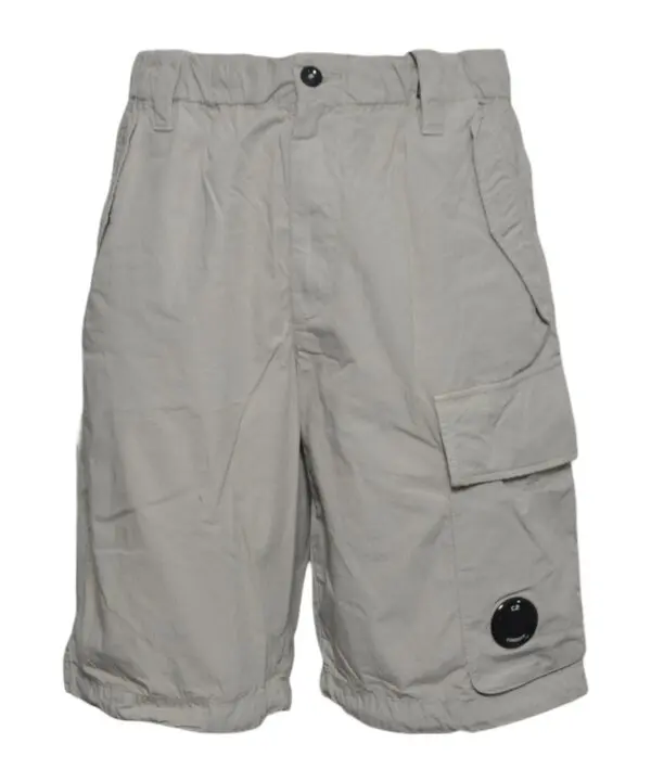 C.P. COMPANY Logo Detail Cargo Shorts - Gray
