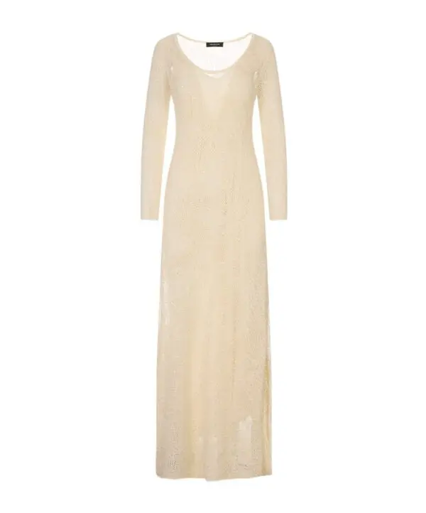 Fabiana Filippi Long Sleeve Draped Maxi Dress