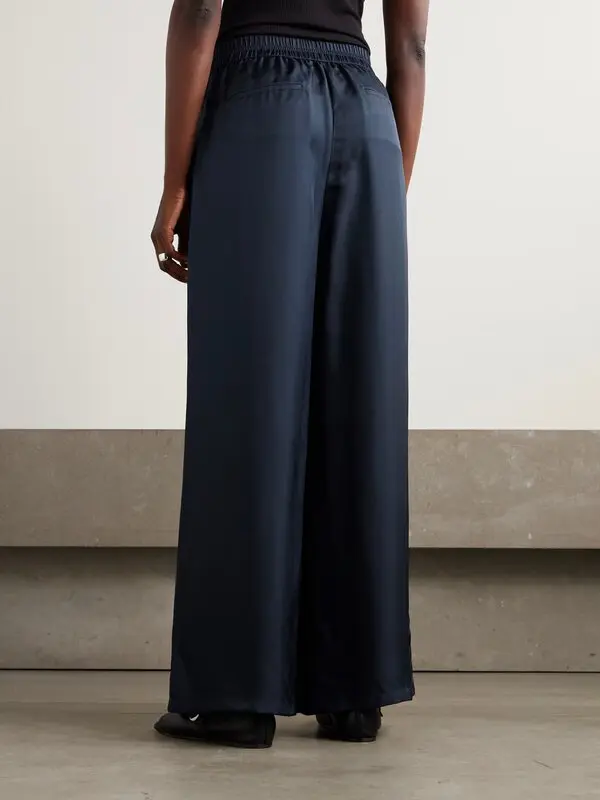 Theory Silk Twill Wide-leg Pants