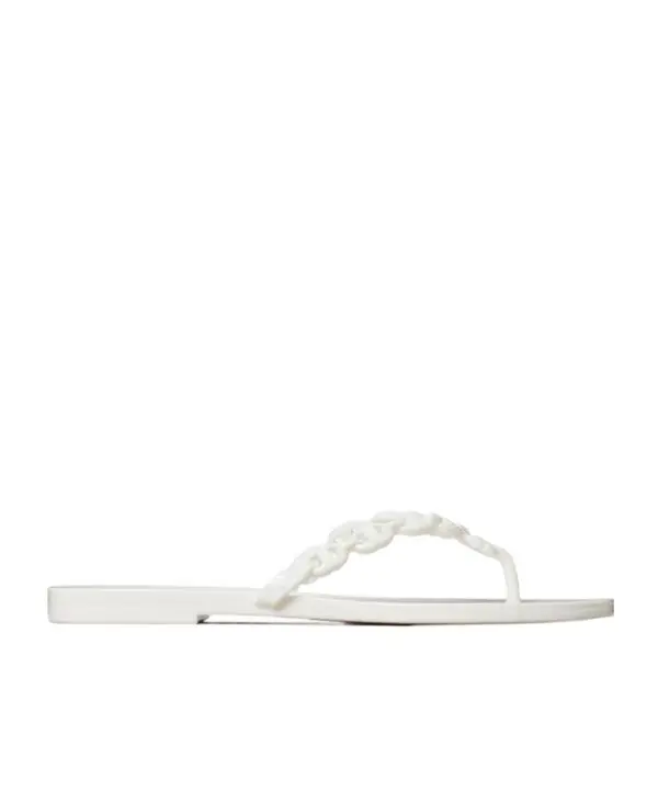 Tory Burch Gemini Link Jelly Flip-flops - White