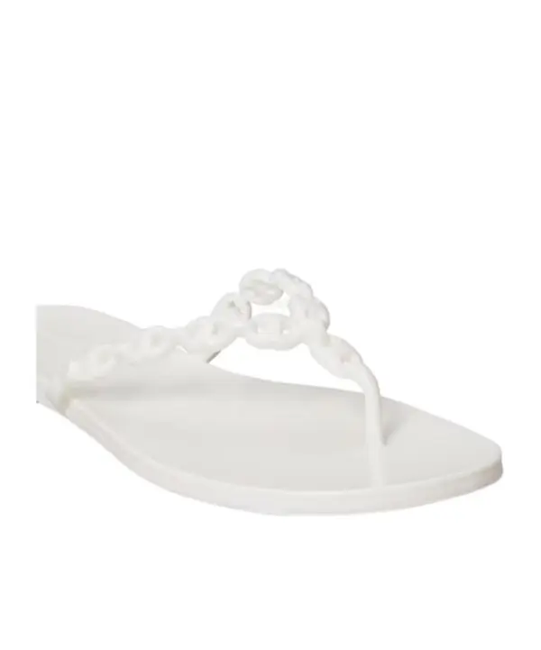 Tory Burch Gemini Link Jelly Flip-flops - White