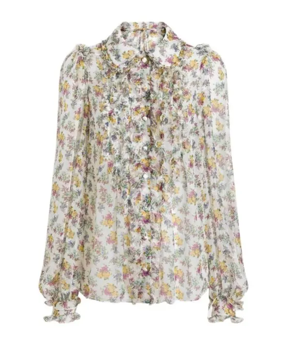 Dolce & Gabbana Ruffled Floral Blouse - No
