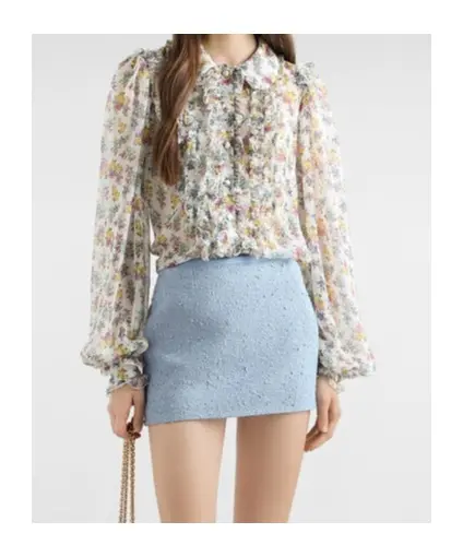 Dolce & Gabbana Ruffled Floral Blouse