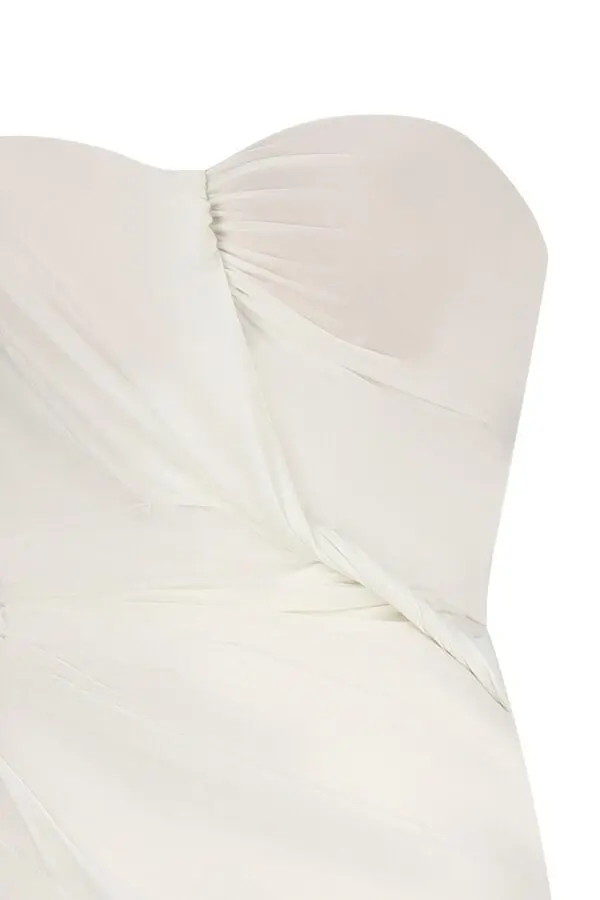 Blumarine Strapless Draped Maxi Dress