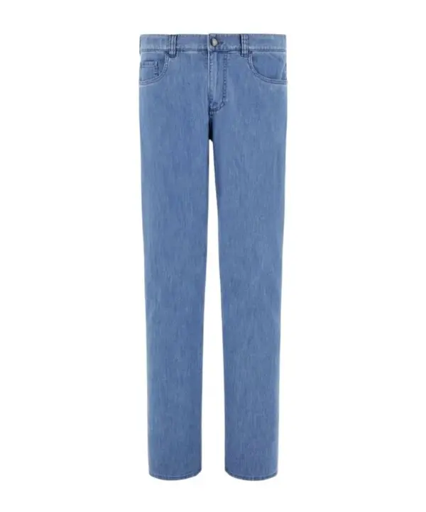 Canali Mid-rise Slim-fit Jeans - Medium Blue