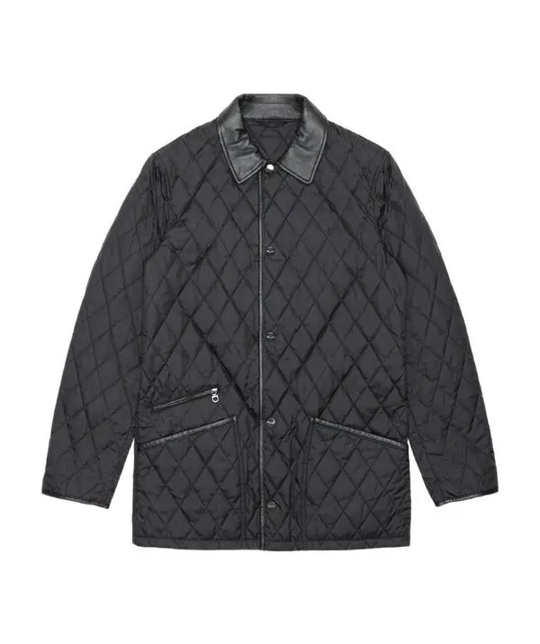 FERRAGAMO Quilted Casual Jacket - Black