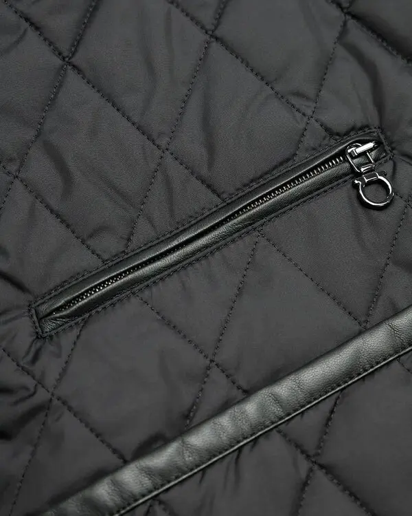 FERRAGAMO Quilted Casual Jacket - Black