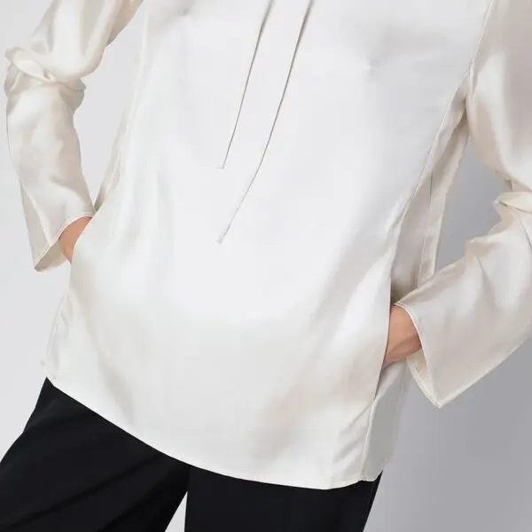 LOULOU STUDIO High-neck Shirt With Drawstring