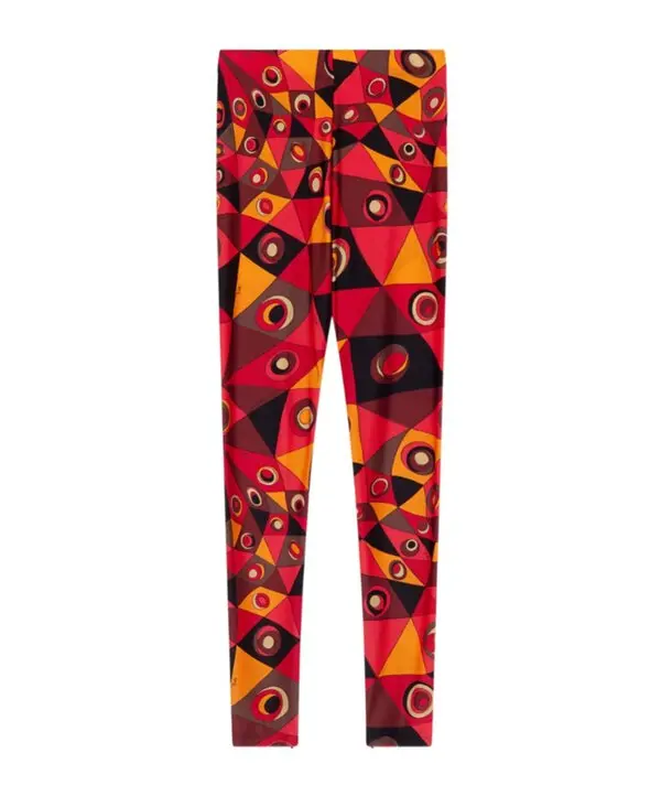 Emilio Pucci High-waisted Printed Trousers With Zip Detail - Red
