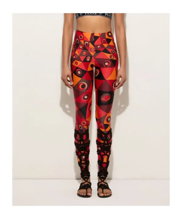 Emilio Pucci High-waisted Printed Trousers With Zip Detail - Red