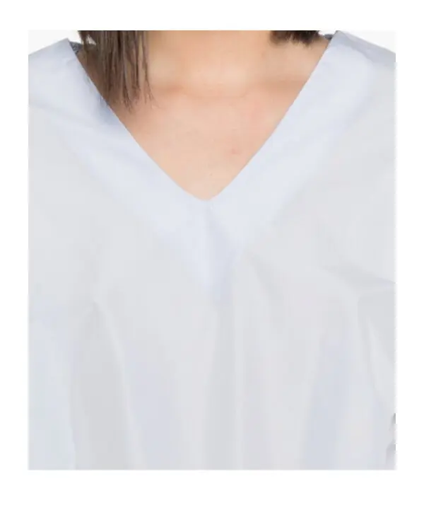 Herno V-neck Short Sleeve Top With Drawstring Hem - White