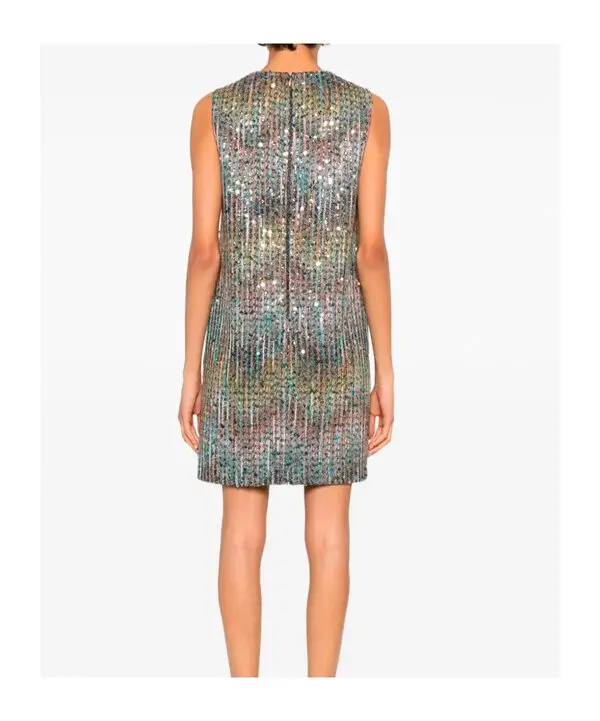 Missoni Sequin-embellished Metallic-thread Mini Dress - Gray