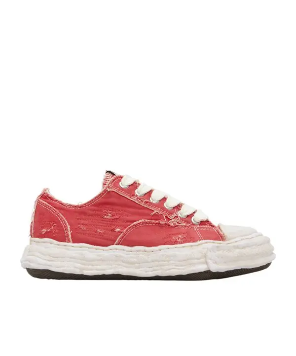 Mihara Yasuhiro Peterson23 Distressed Lace-up Sneakers - Red