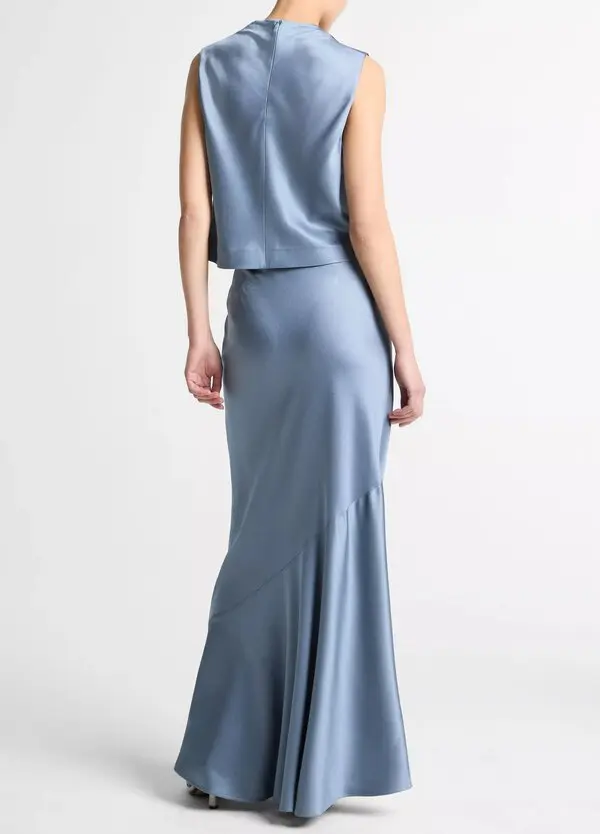 Vince Bias-cut Satin Maxi Skirt