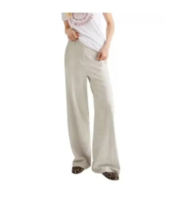 Marella Belted Wide Leg Trousers - White