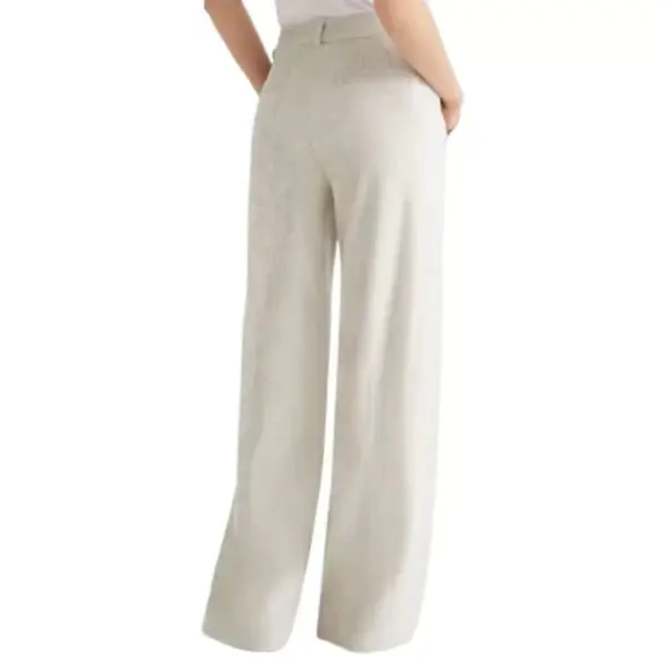 Marella Belted Wide Leg Trousers - White