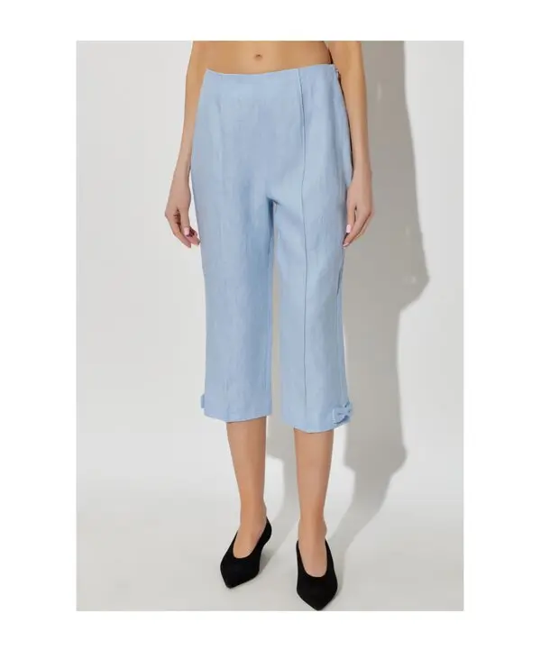 Posse Harper Cropped Trousers With Bow Detailing