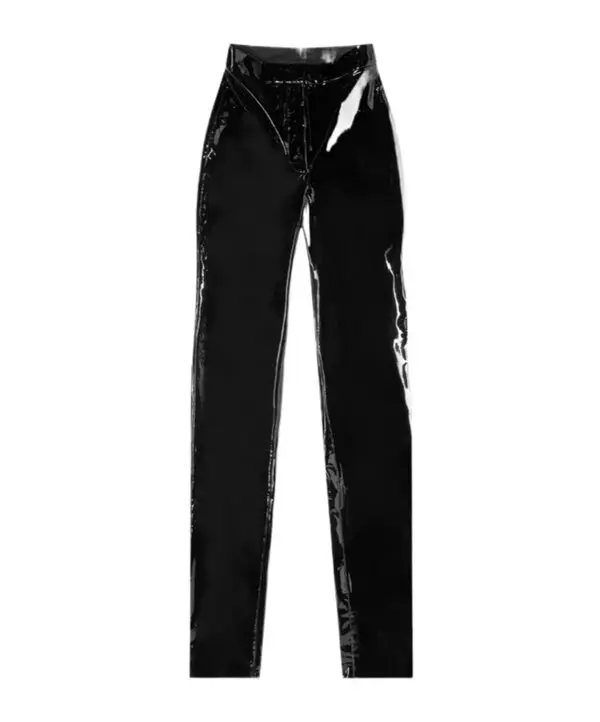 ROTATE BY BIRGER CHRISTENSEN High Waist Straight Casual Pants - Black