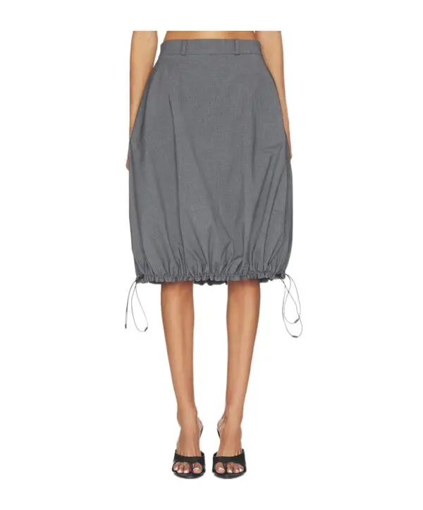 Coperni Belted Midi Skirt With Drawstring Hem