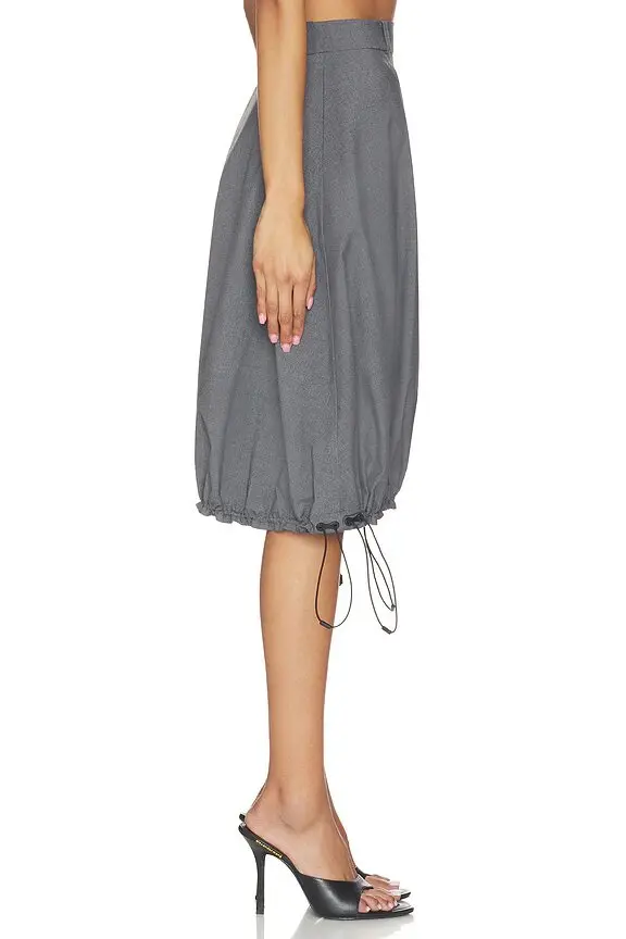 Coperni Belted Midi Skirt With Drawstring Hem