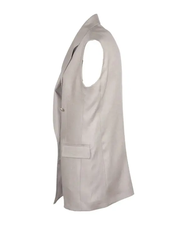 Tagliatore Bernice Double-breasted Sleeveless Blazer - Gray