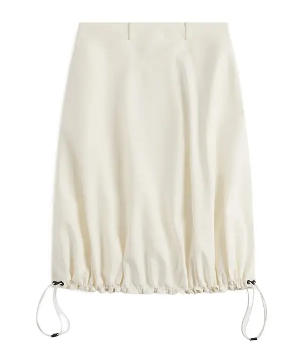 Coperni Belted Midi Skirt - White