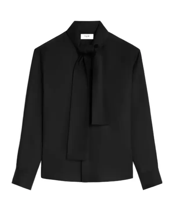 Celine Silk Twill Lavalliere Shirt