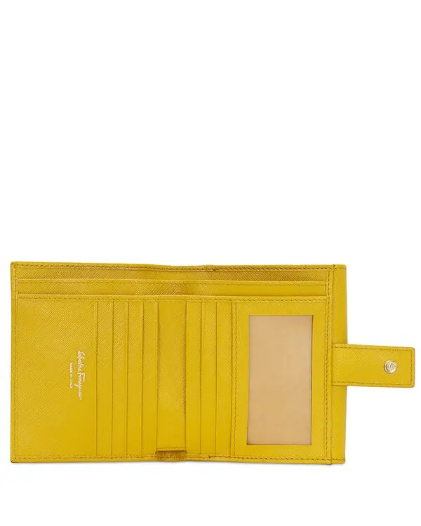 FERRAGAMO Logo Buckle Wallet - Yellow