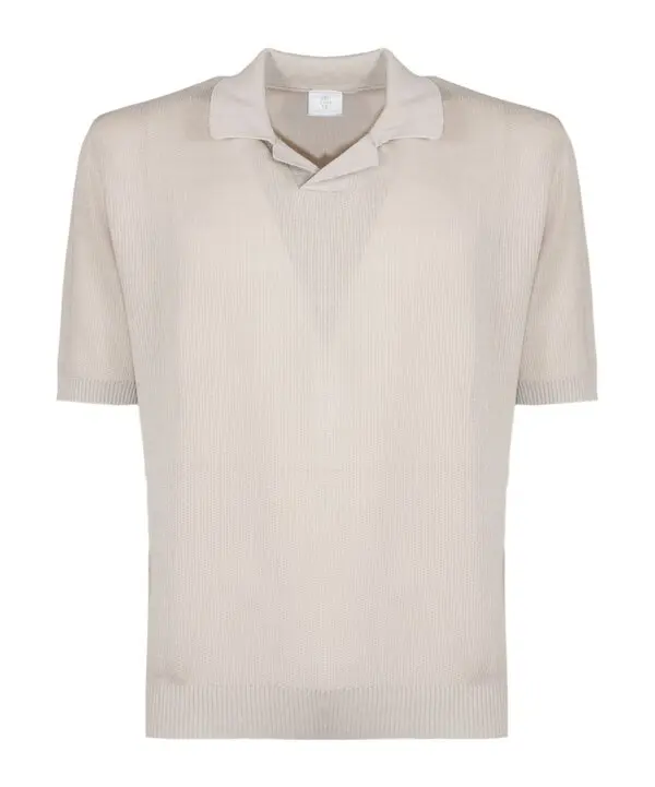 Eleventy Short-sleeve Knit Polo Top