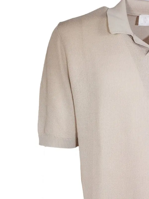 Eleventy Short-sleeve Knit Polo Top