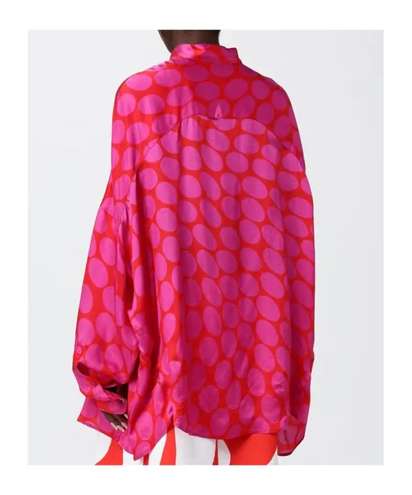 Dries Van Noten Casia Oversized Printed Long-sleeve Shirt - Pink