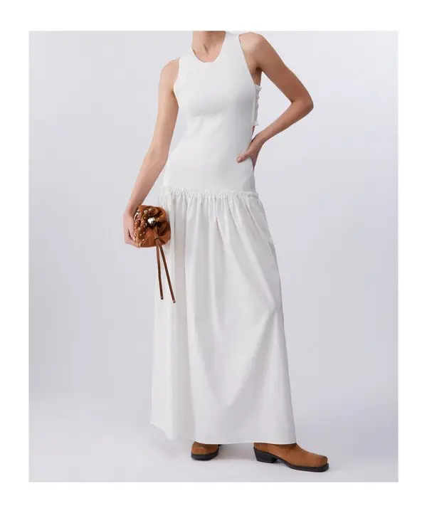 Liu Jo Sleeveless Cut-out Maxi Dress - White Wool