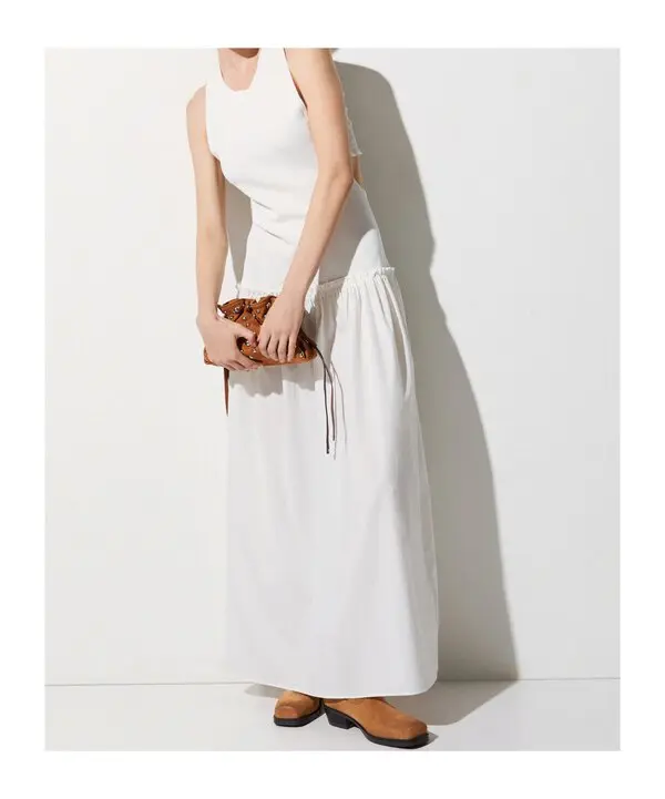Liu Jo Sleeveless Cut-out Maxi Dress - White Wool