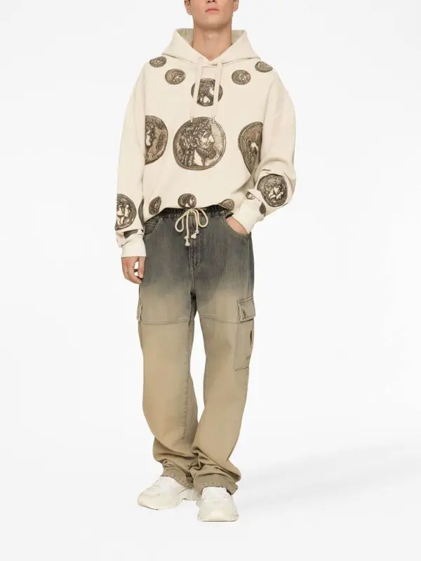 Dolce & Gabbana Coin Printed Drawstring Hoodie