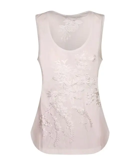 P.a.r.o.s.h Embroidered Belted Sleeveless Top - No