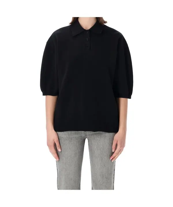THE FRANKIE SHOP Nola Knit Polo Top