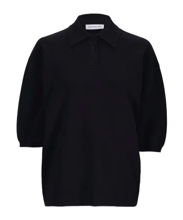 THE FRANKIE SHOP Nola Knit Polo Top