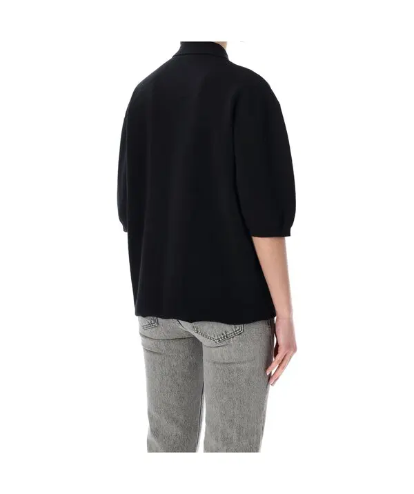 THE FRANKIE SHOP Nola Knit Polo Top